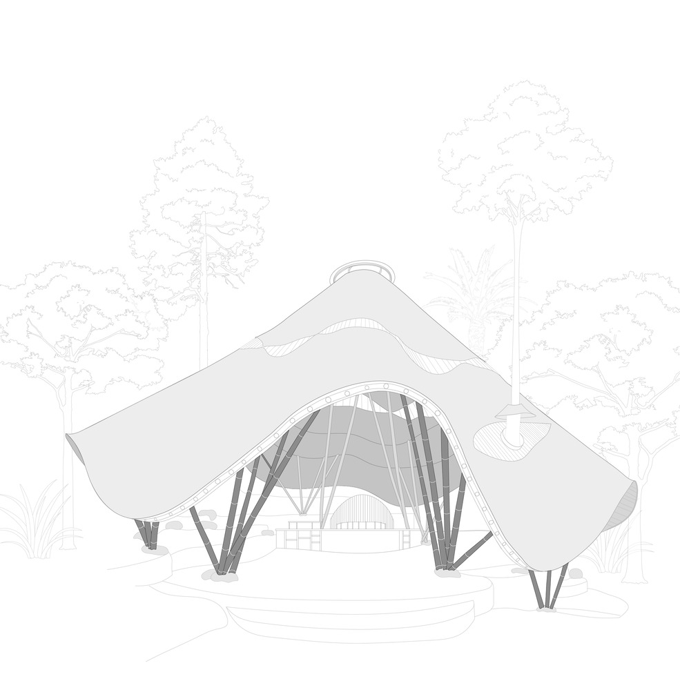 Dapur Naga Communal Kitchen And Dining Space / Bamboo U