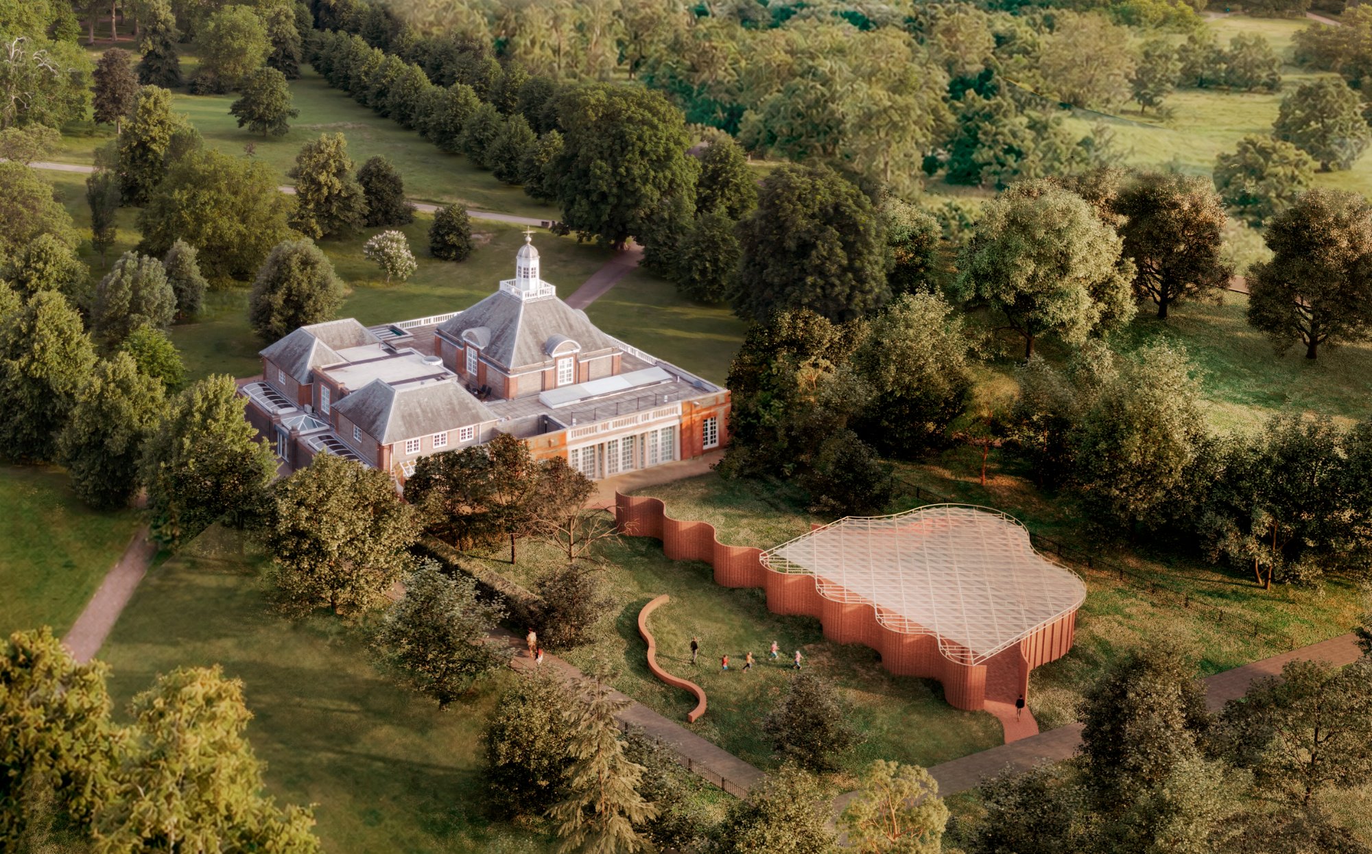 A Serpentine Pavilion By Lanza Atelier Explores Brick, Geometry, And ...